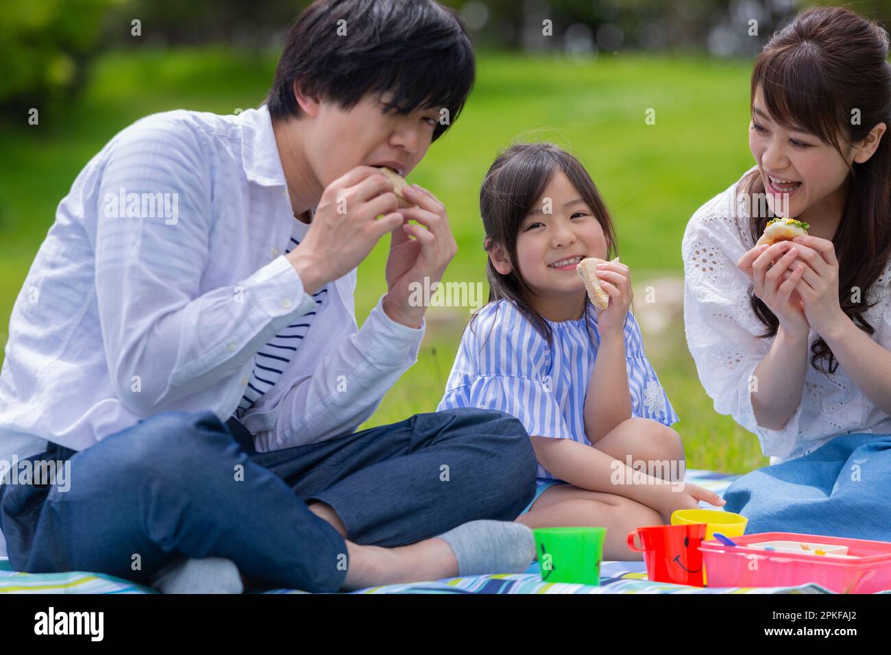 Japanese family having picnic hi-res stock photography and images - Alamy