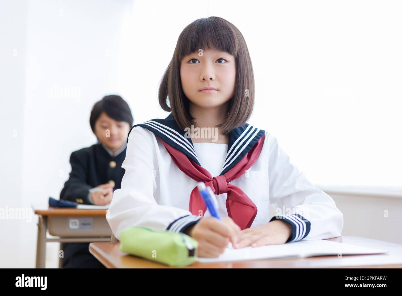 Junior High School Students in Class Stock Photo - Alamy