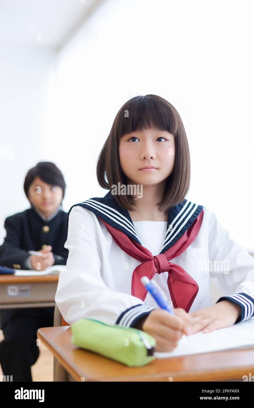 Student teenager in black suit hi-res stock photography and images - Alamy