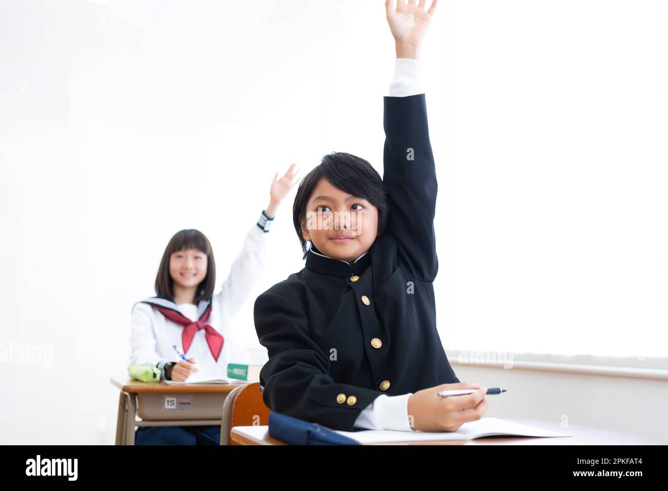 Junior High School Students in Class Stock Photo - Alamy