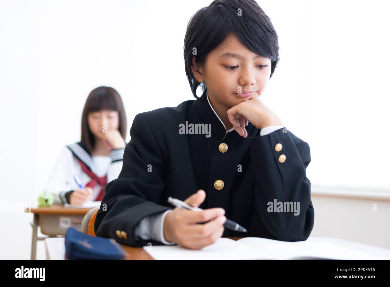 Junior High School Students in Class Stock Photo - Alamy