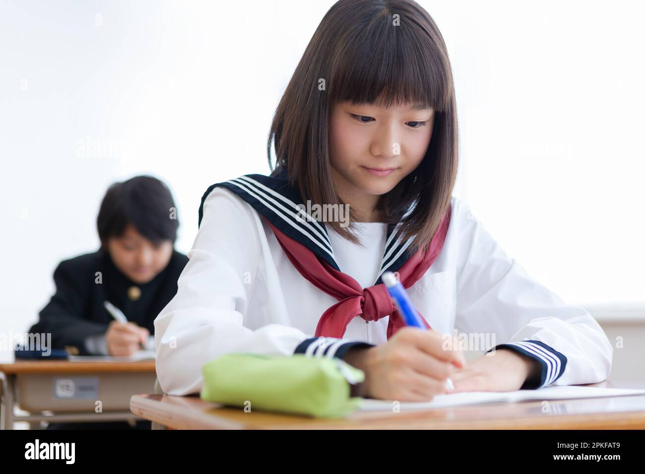 Junior High School Students in Class Stock Photo - Alamy