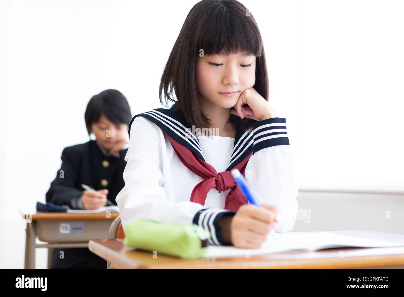 Junior High School Students in Class Stock Photo - Alamy