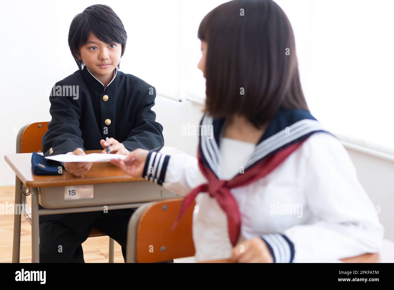 Junior High School Students in Class Stock Photo - Alamy