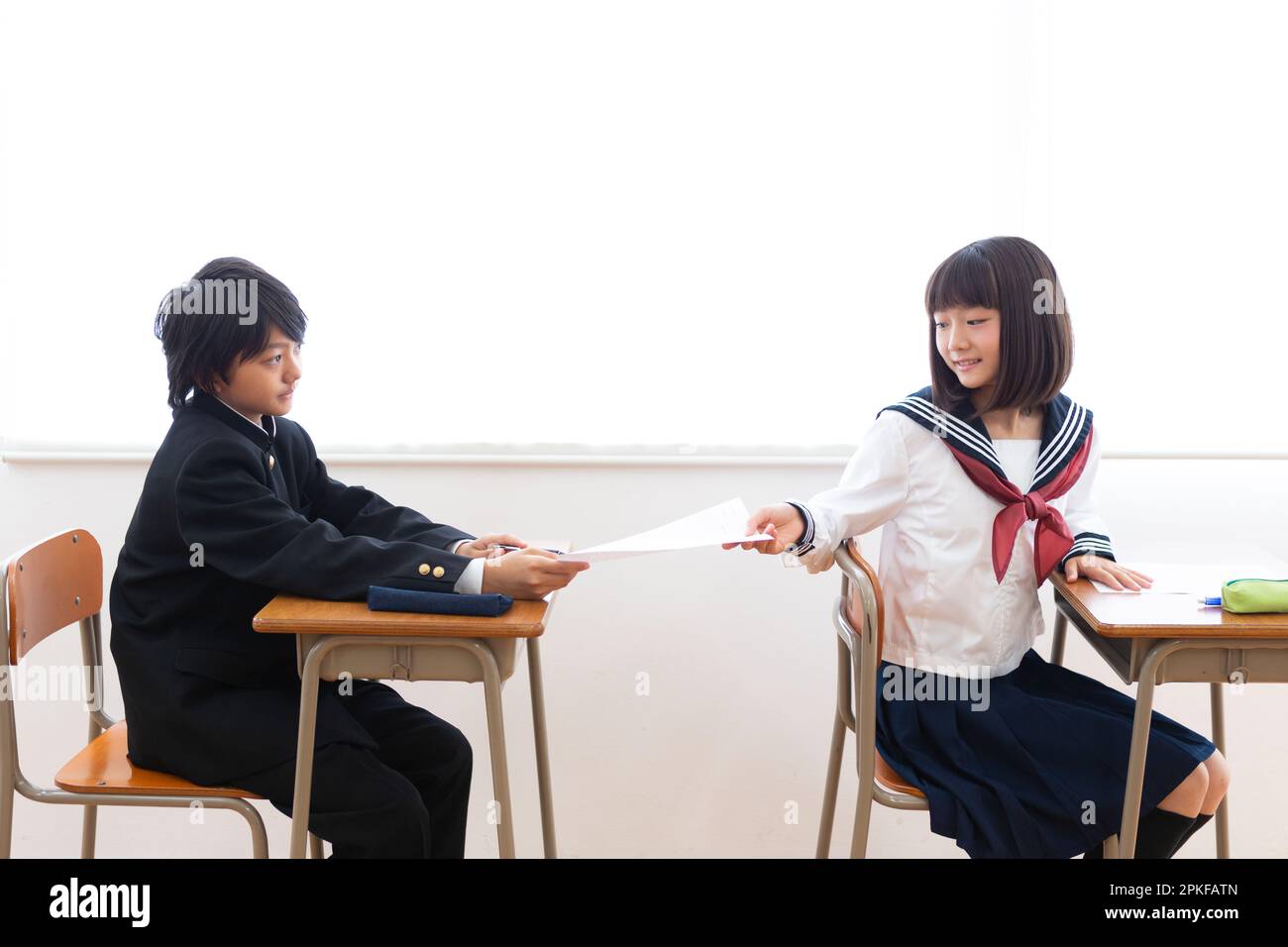 Junior High School Students in Class Stock Photo - Alamy