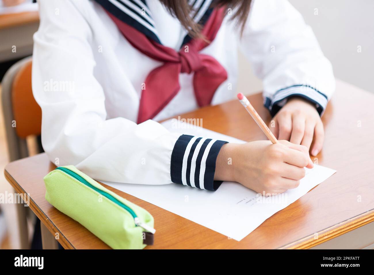 Junior High School Students in Class Stock Photo - Alamy