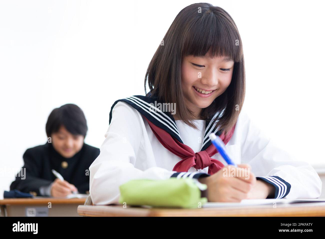 Junior High School Students in Class Stock Photo - Alamy