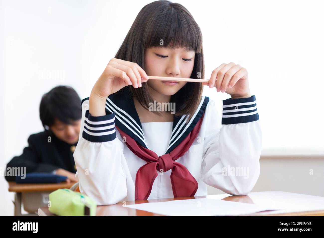 Junior High School Students in Class Stock Photo - Alamy