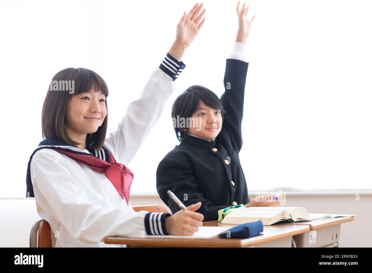 Junior High School Students in Class Stock Photo - Alamy