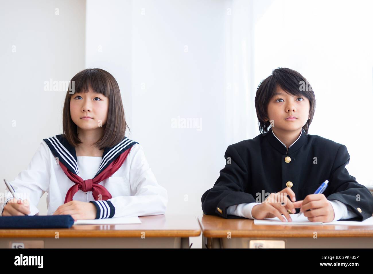 Junior High School Students in Class Stock Photo - Alamy