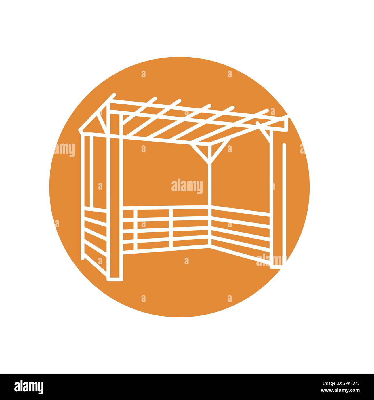 Pergola color line icon. Pictogram for web page, mobile app, promo ...