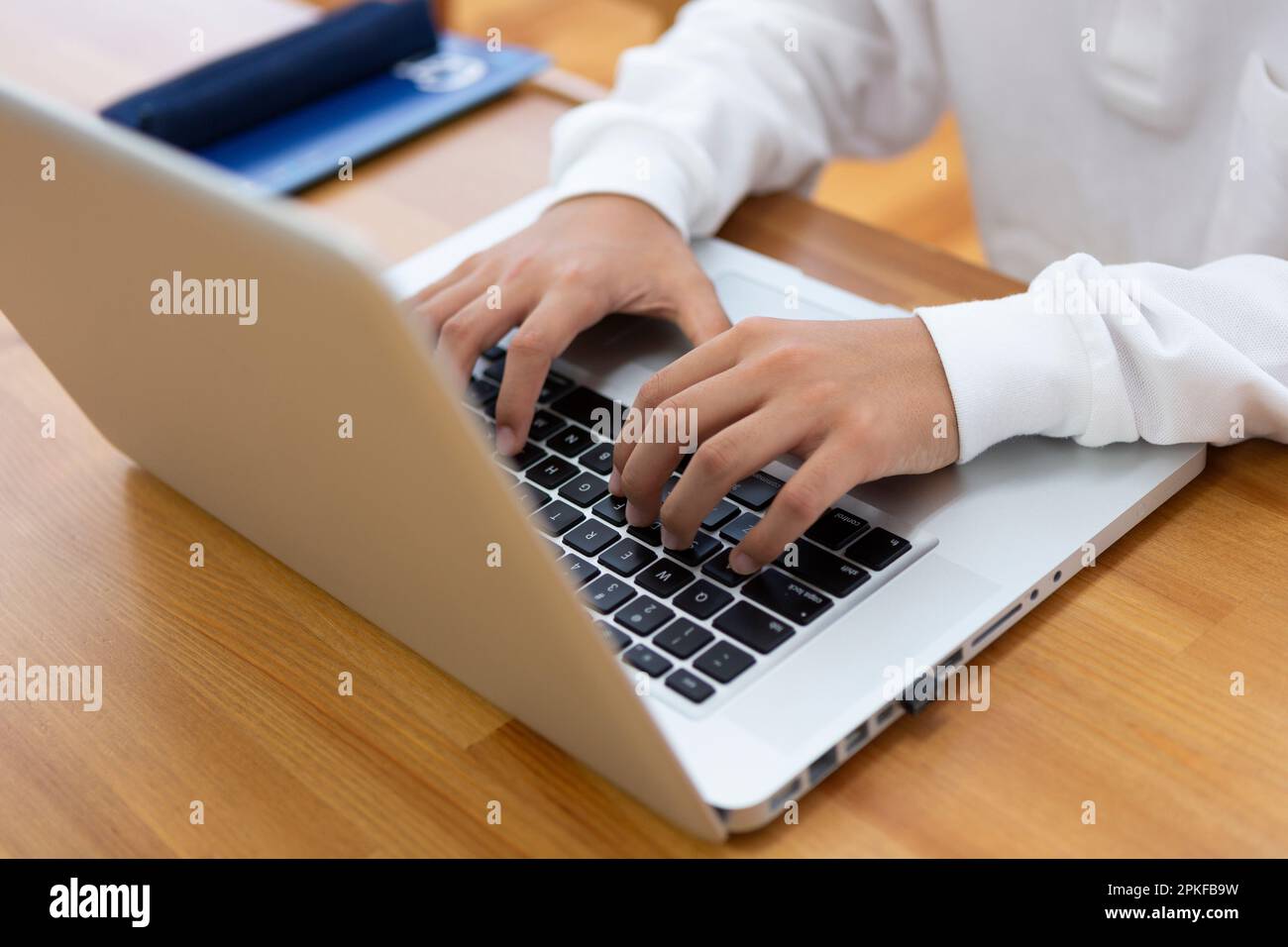 Junior high school students touching a PC Stock Photo - Alamy