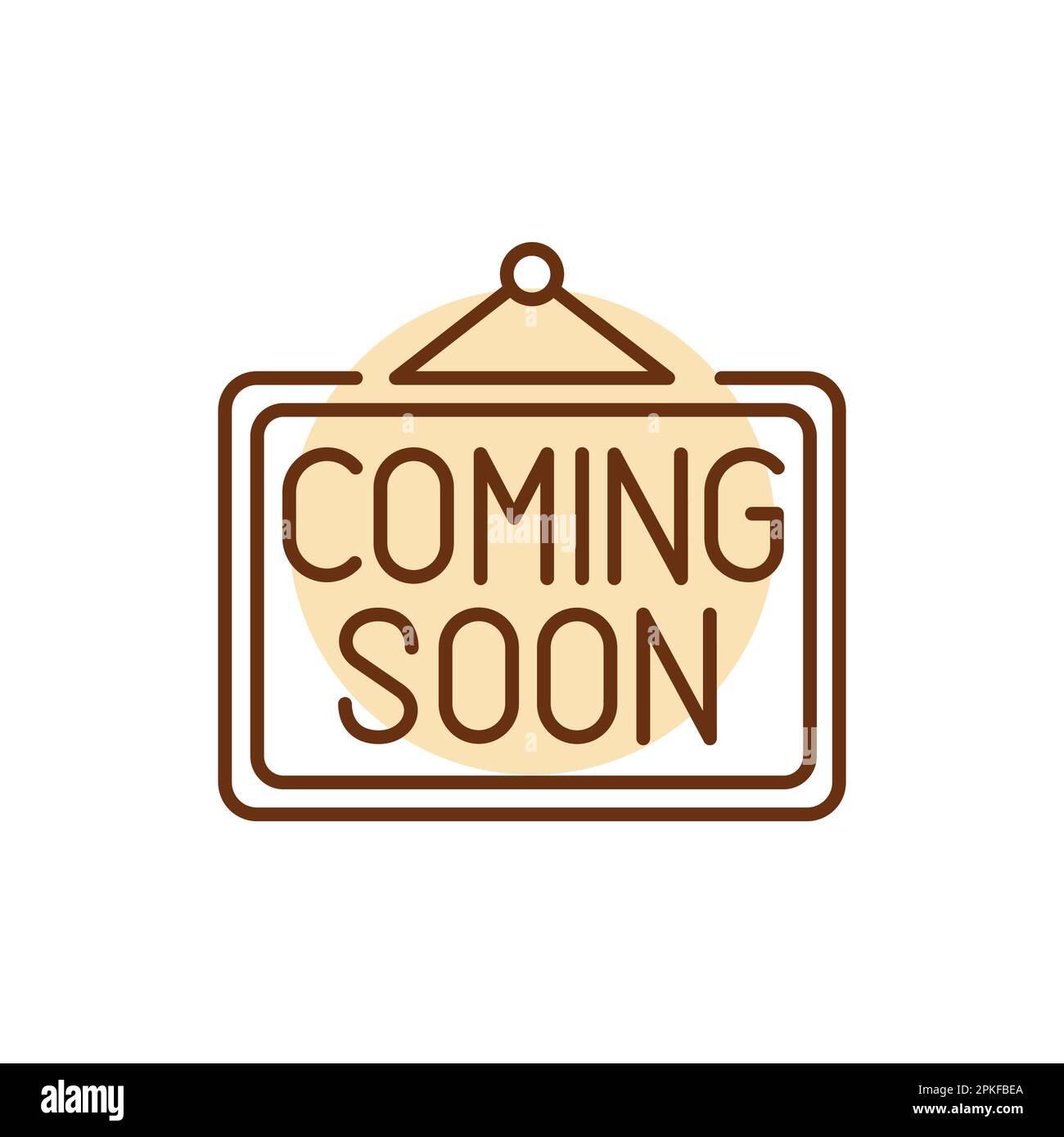 Coming soon color line icon. Website banner. Download process. System ...