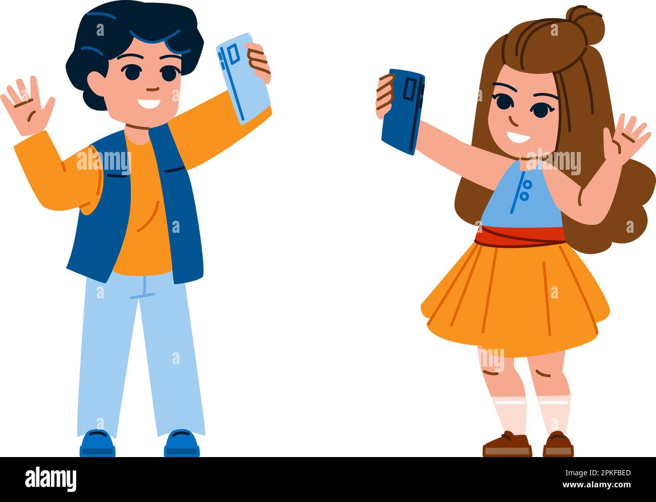 kid communication phone vector Stock Vector Image & Art - Alamy