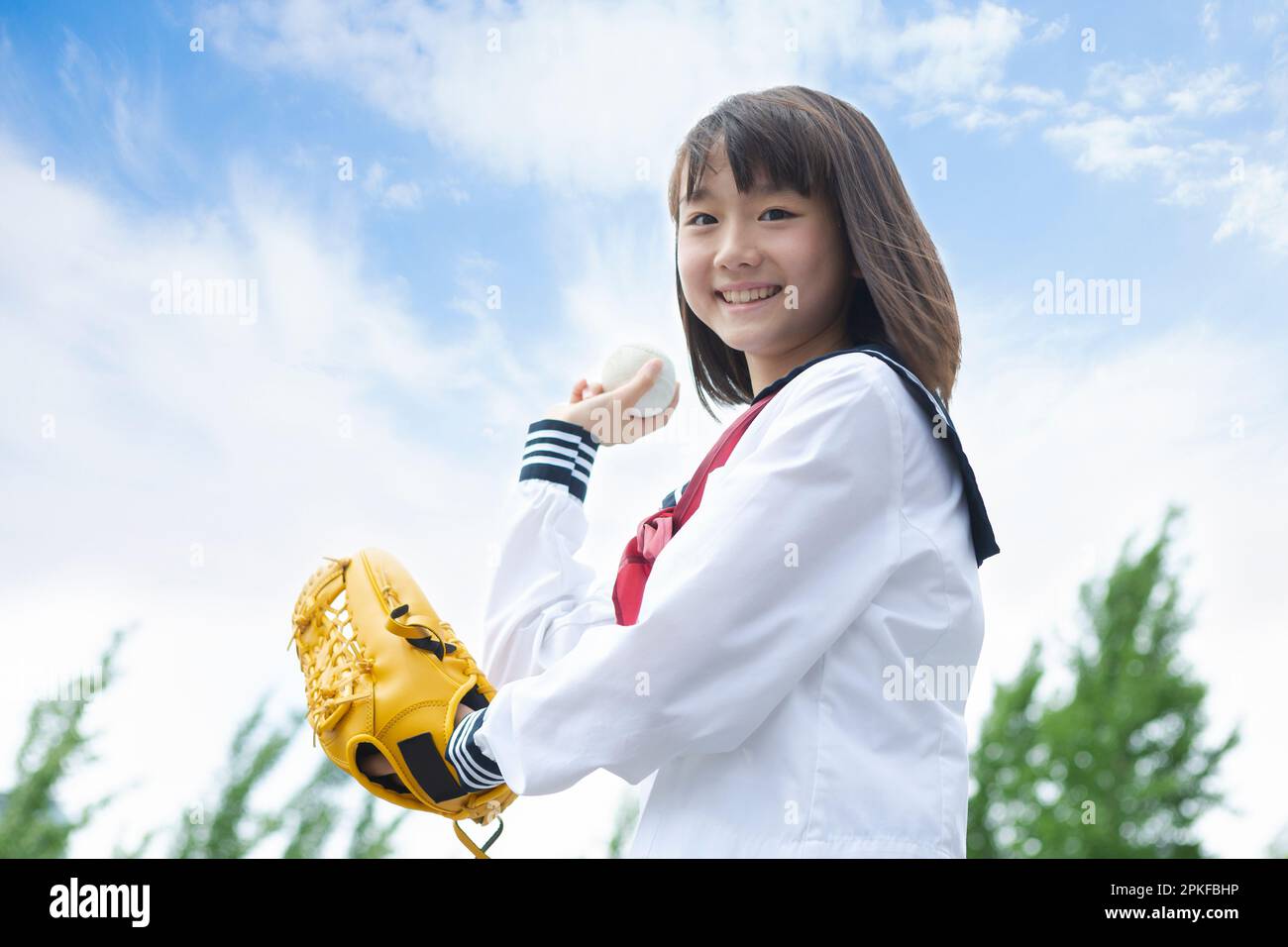 Junior high school students playing catch Stock Photo - Alamy