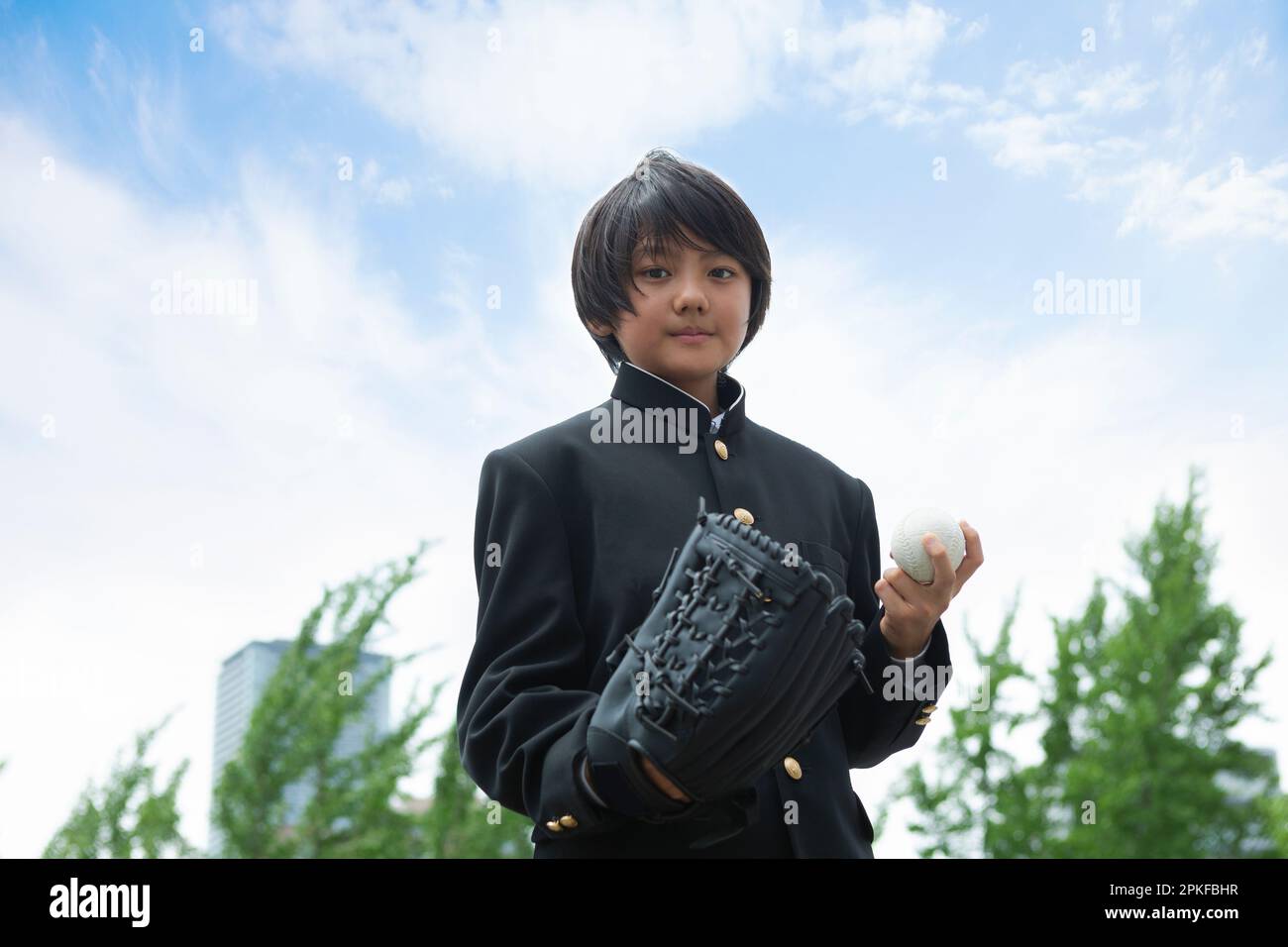 Junior High School Students Playing Catch Stock Photo - Alamy