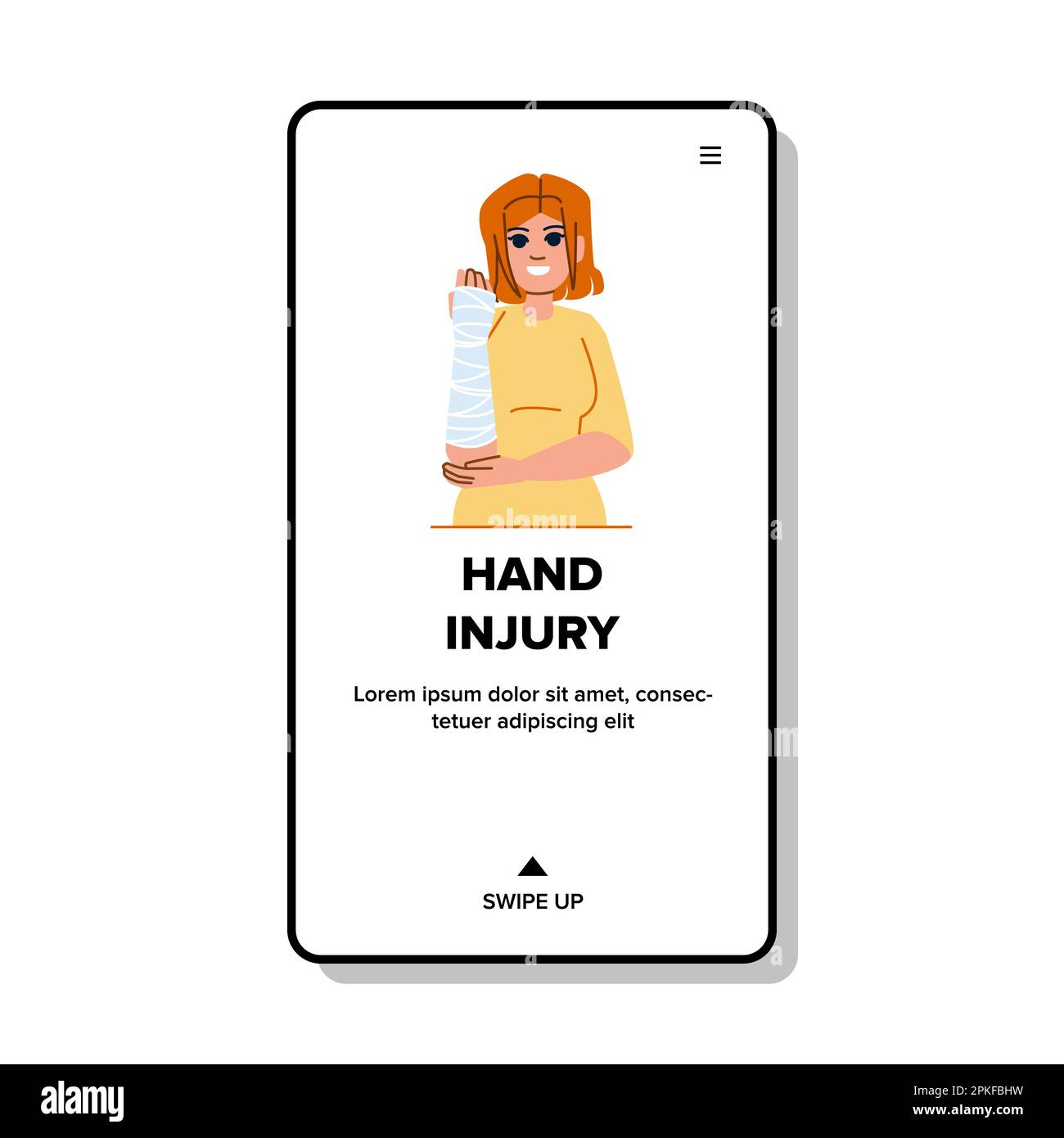 hand injury woman vector Stock Vector Image & Art - Alamy