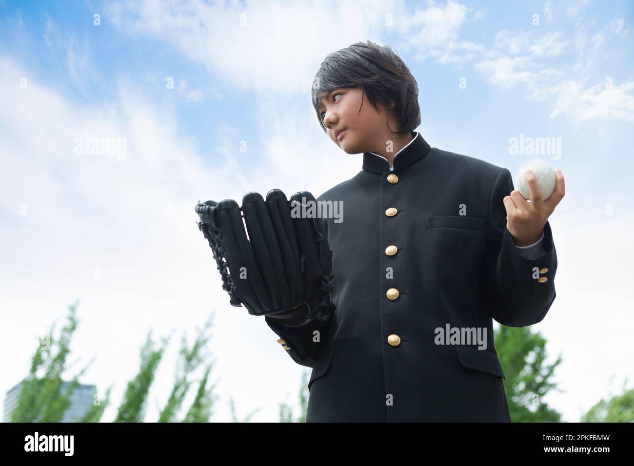 Junior High School Students Playing Catch Stock Photo - Alamy