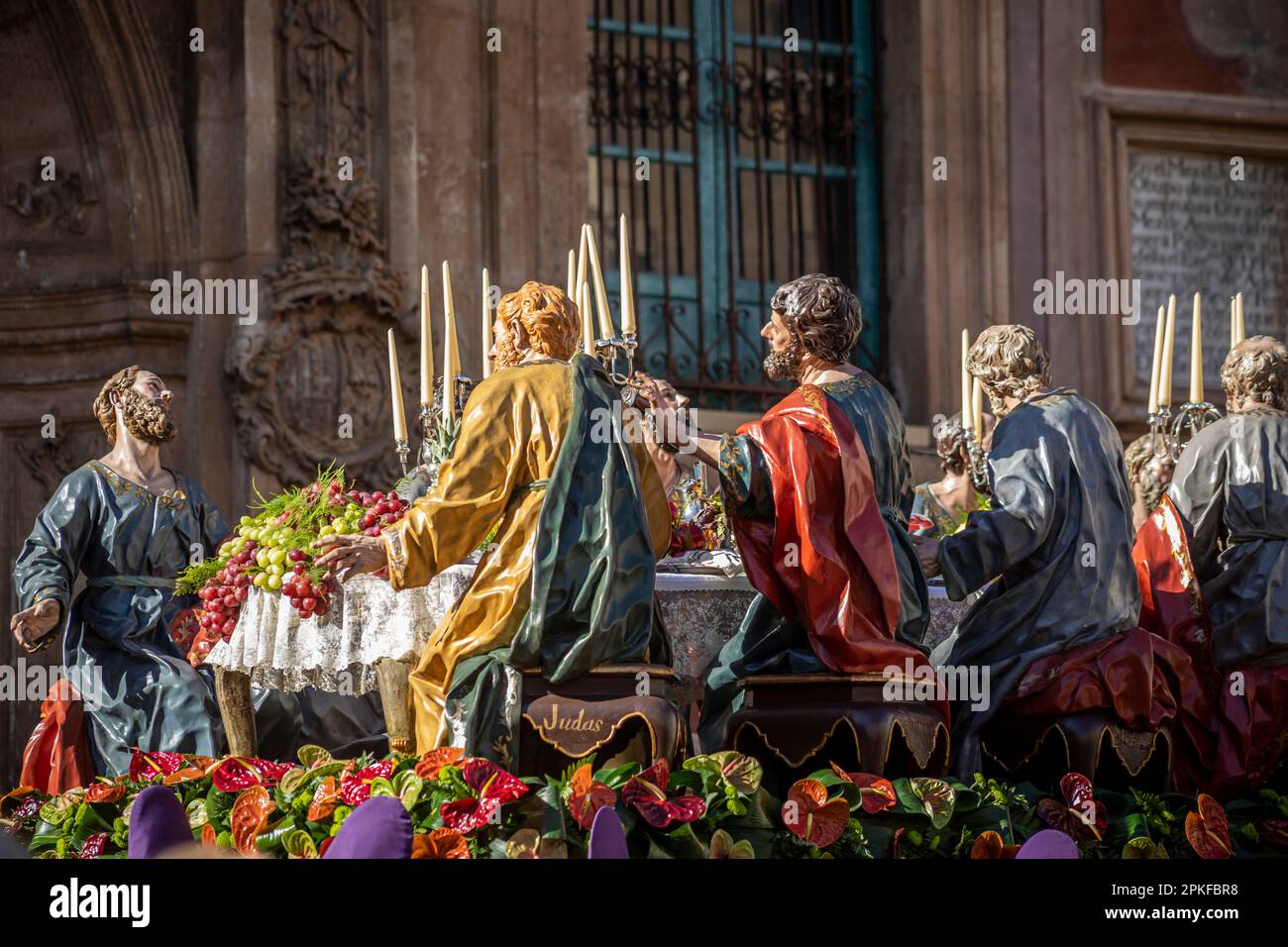 Sculptural throne of La Cena by sculptor Salzillo in the Good Friday ...