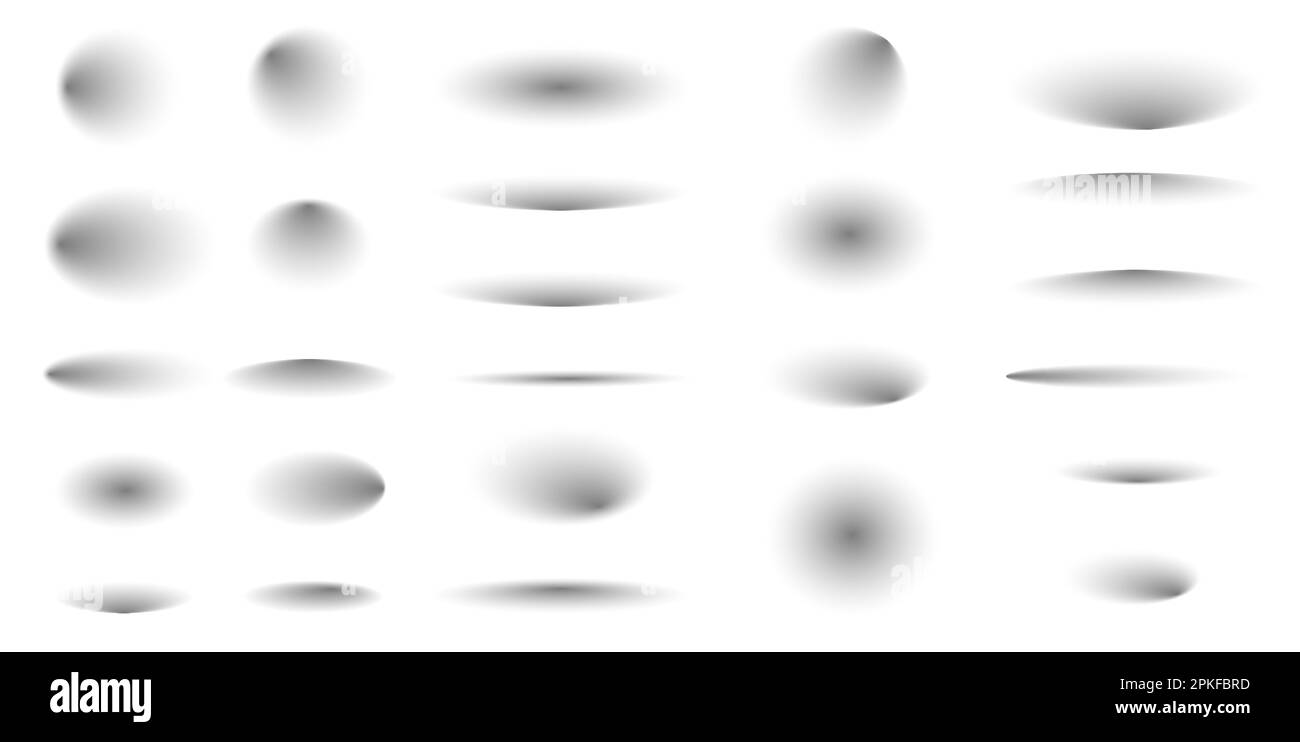 Round shadows. Soft gradient lauouts, modern blurred oval frames ...