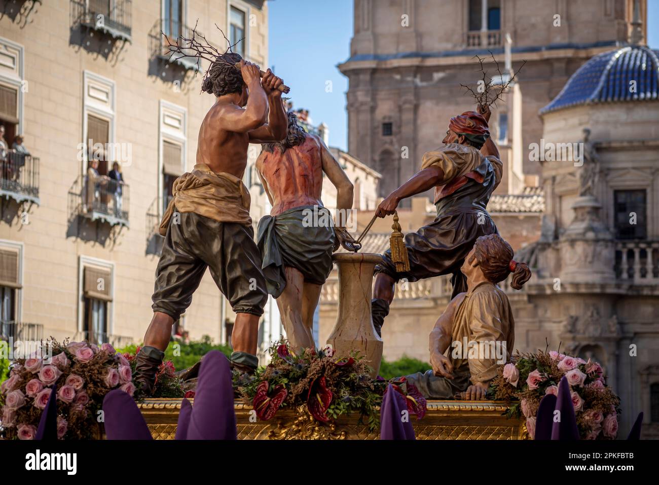 Detail of the sculptural throne of the whippings by the sculptor ...