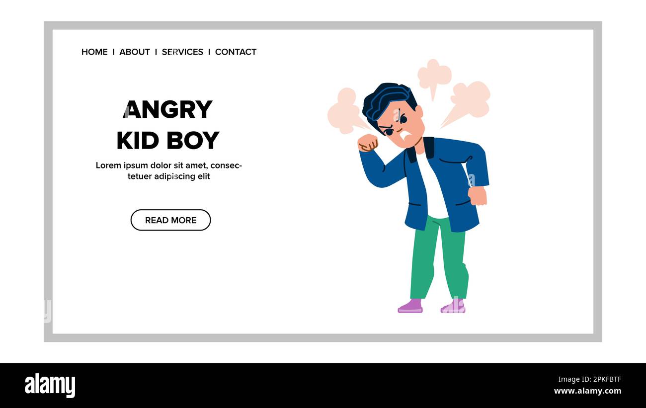 angry kid boy vector Stock Vector Image & Art - Alamy