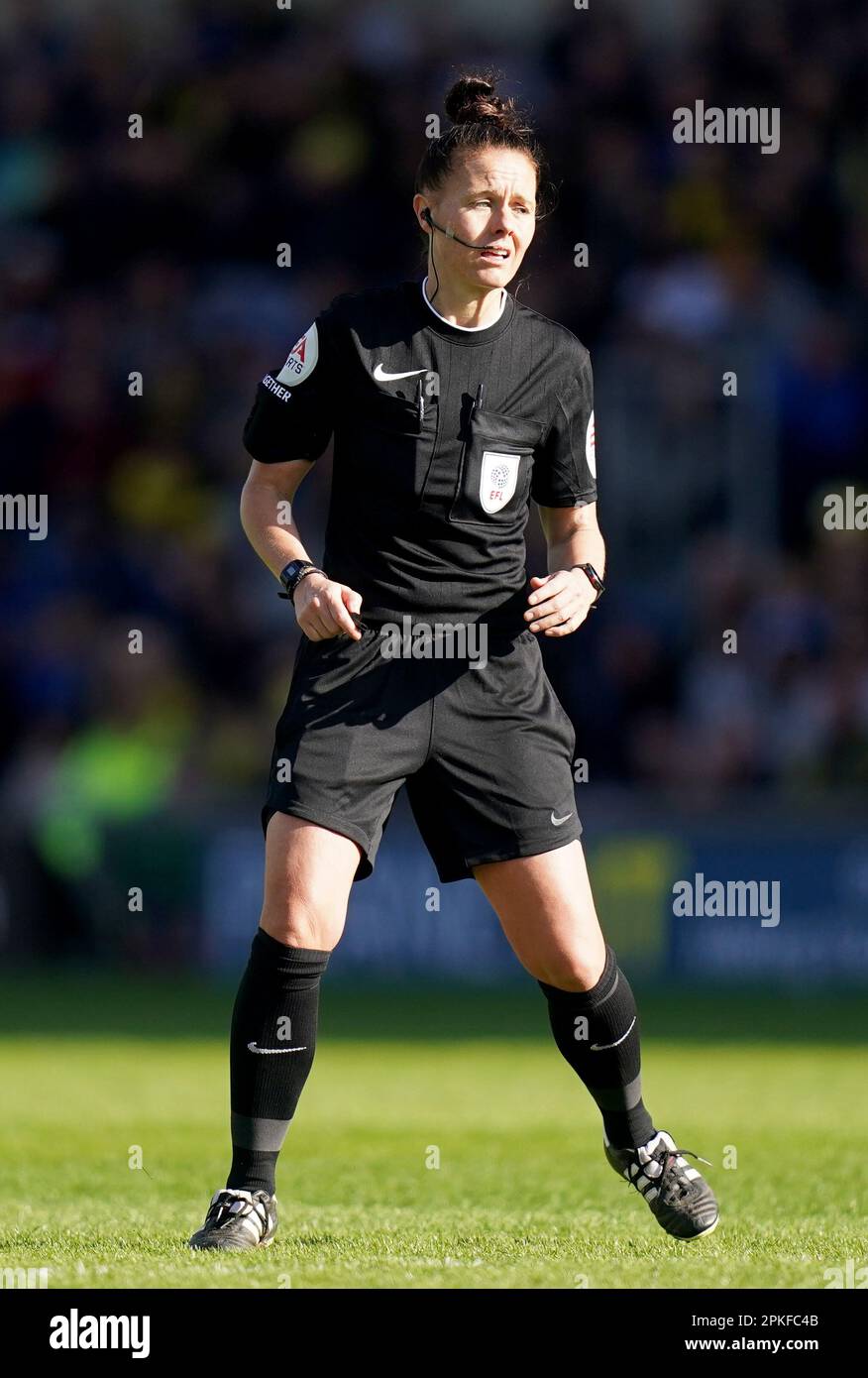 Referee Rebecca Welch during the Sky Bet League One match at the Kassam ...