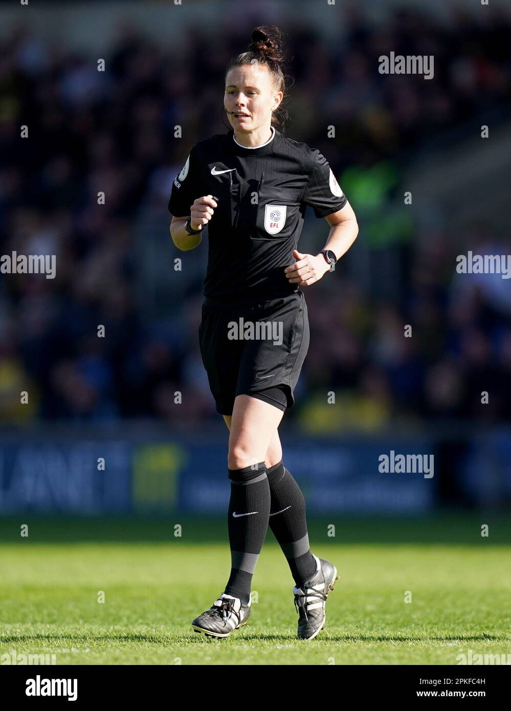 Referee Rebecca Welch during the Sky Bet League One match at the Kassam ...