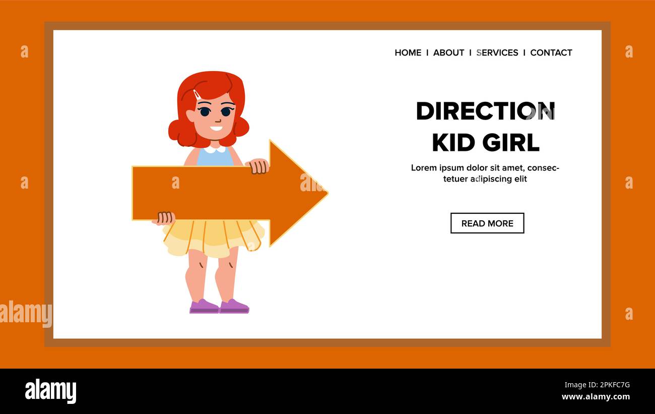 direction kid girl vector Stock Vector Image & Art - Alamy