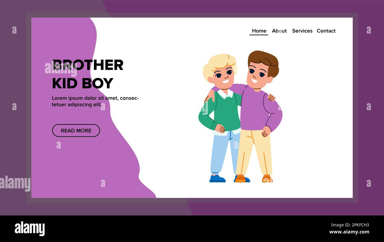 brother kid boy vector Stock Vector Image & Art - Alamy