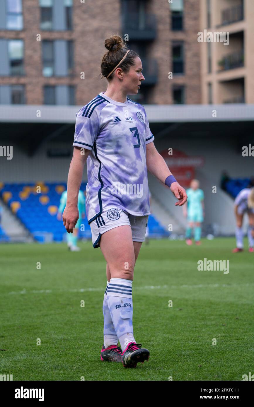 Wimbledon, London, UK. 7 April 2023. EMMA MUKANDI, Scotland. Commbank ...