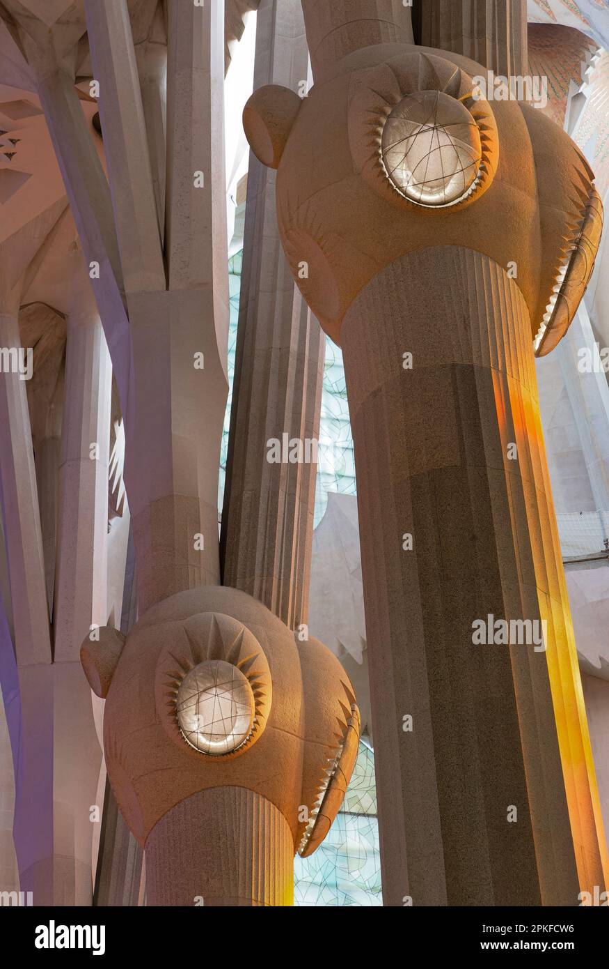 The columns of Sagrada Familia, Barcelona, Spain Stock Photo - Alamy