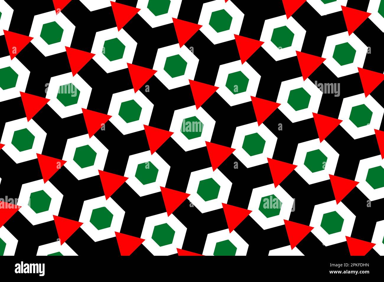 Geometric pattern in the colors of the national flag of United Arab ...