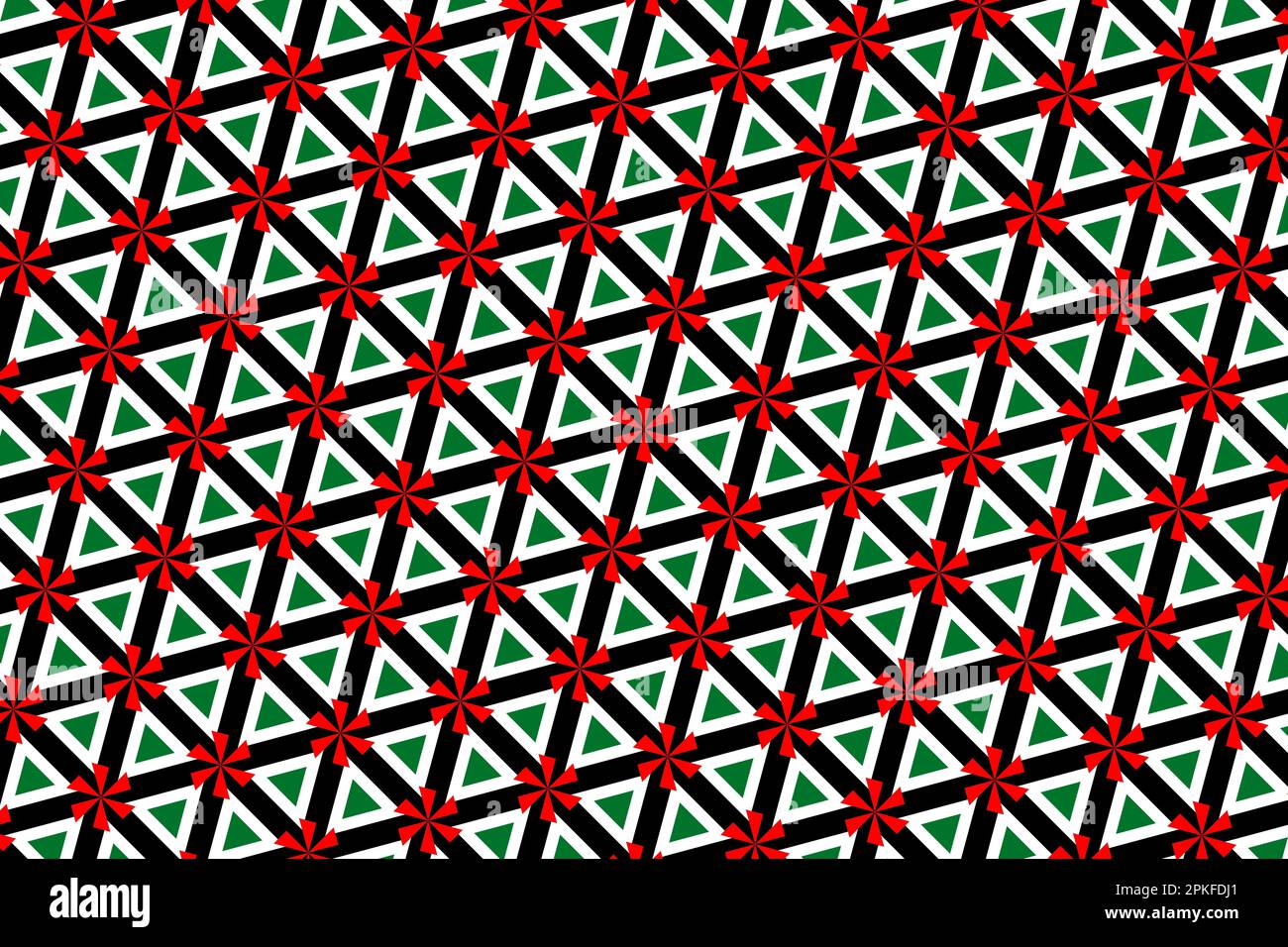 Geometric pattern in the colors of the national flag of United Arab ...