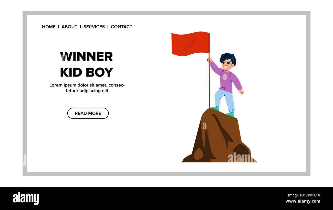 winner kid boy vector Stock Vector Image & Art - Alamy