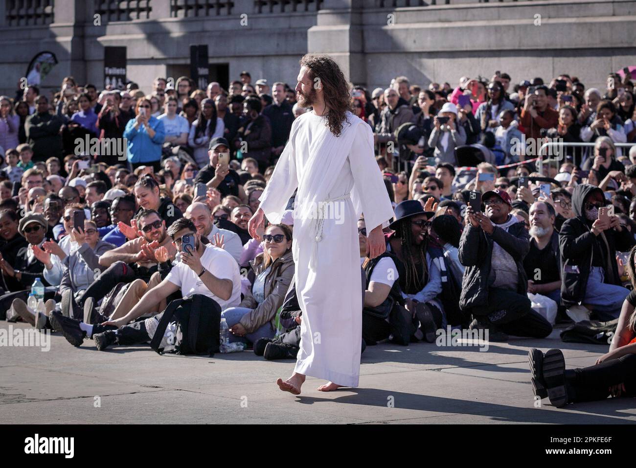 London, UK. 7th April, 2023. Peter Bergin debuts as Jesus for the ...