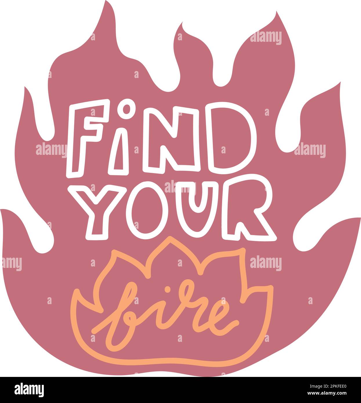 Find your fire inspirational hand drawn vector quote Stock Vector Image ...