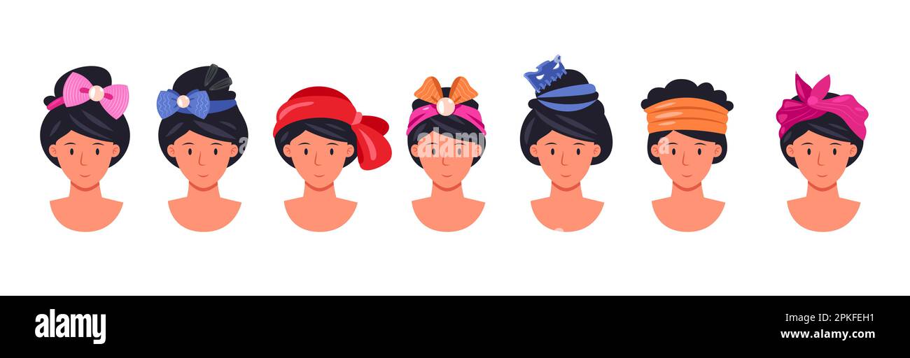 Hair in bun Stock Vector Images - Alamy