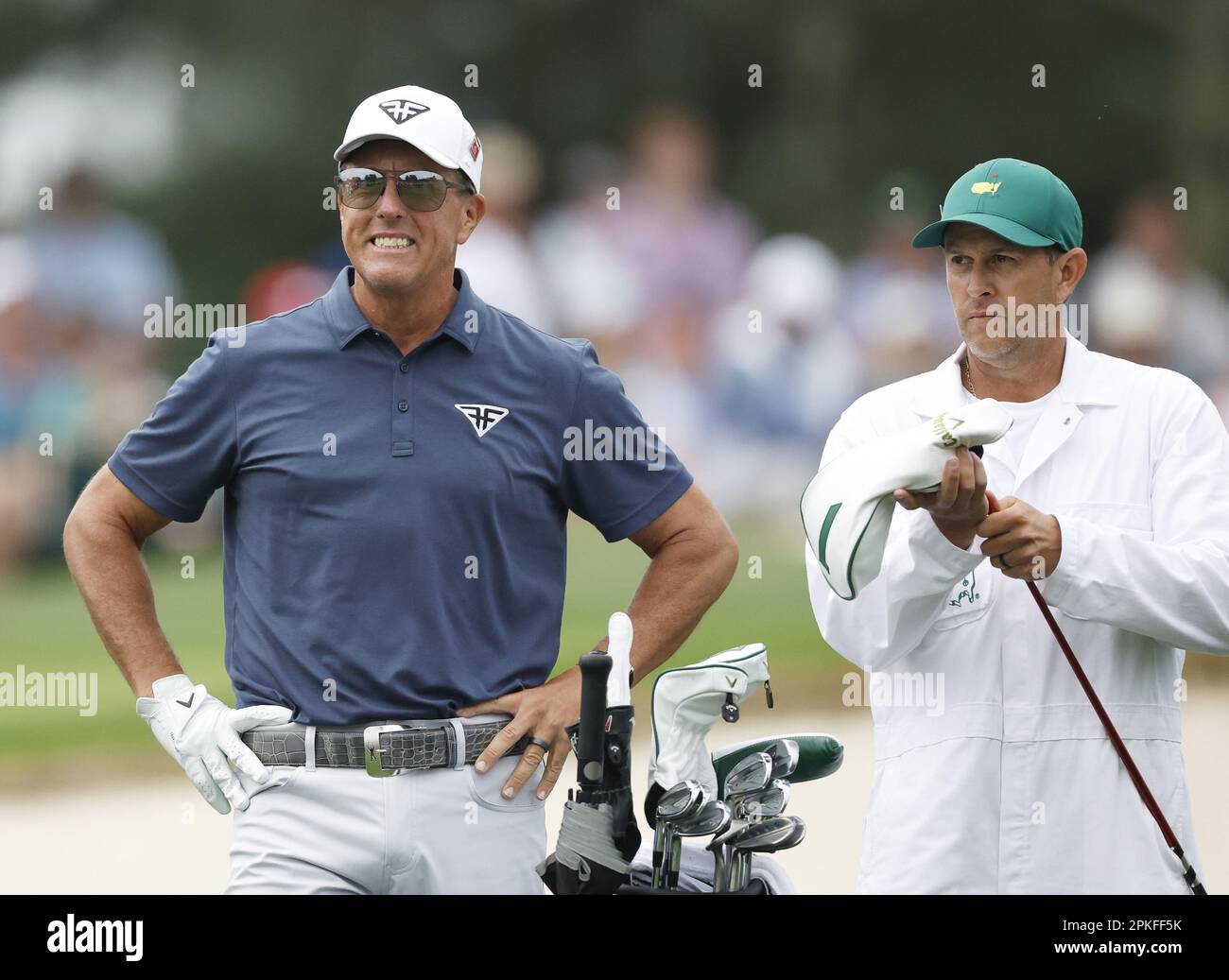 Augusta, United States. 07th Apr, 2023. Phil Mickelson stands with ...