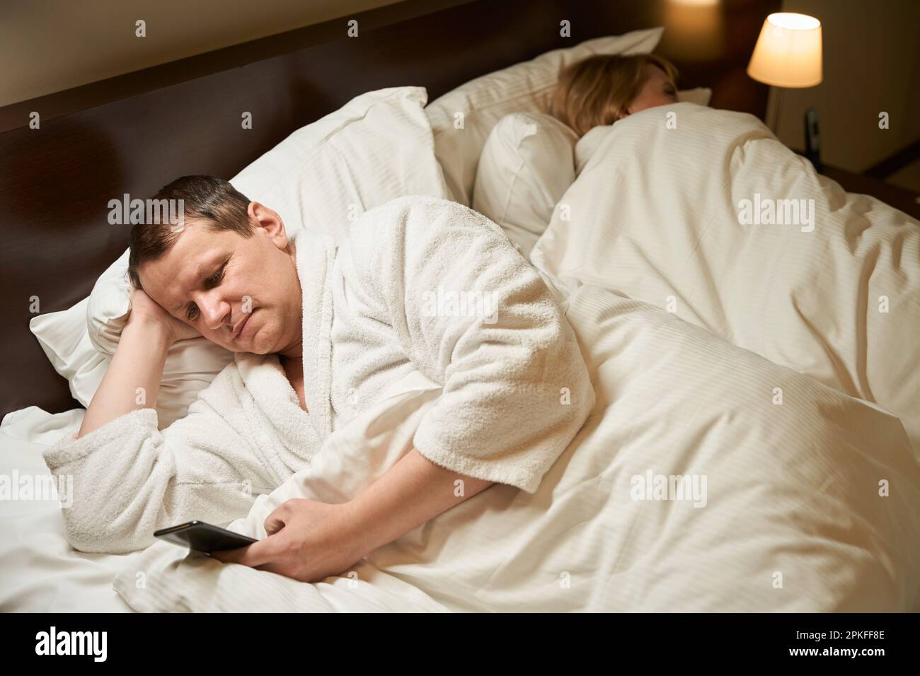 A lady sleeping in bedroom hi-res stock photography and images - Alamy