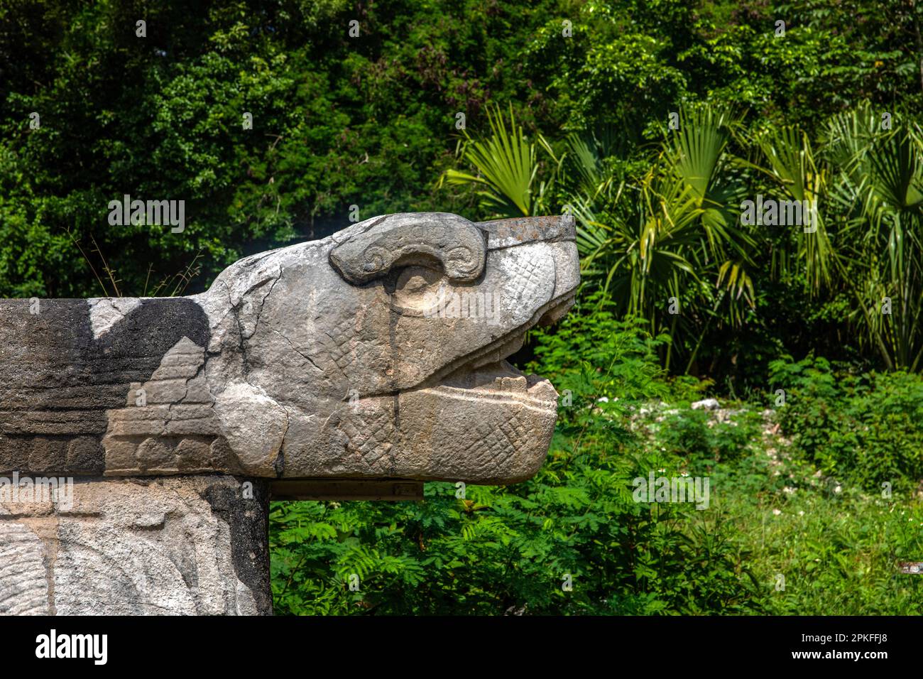 The God Kulkulcan which is the feathered serpent of the Mayan city of ...