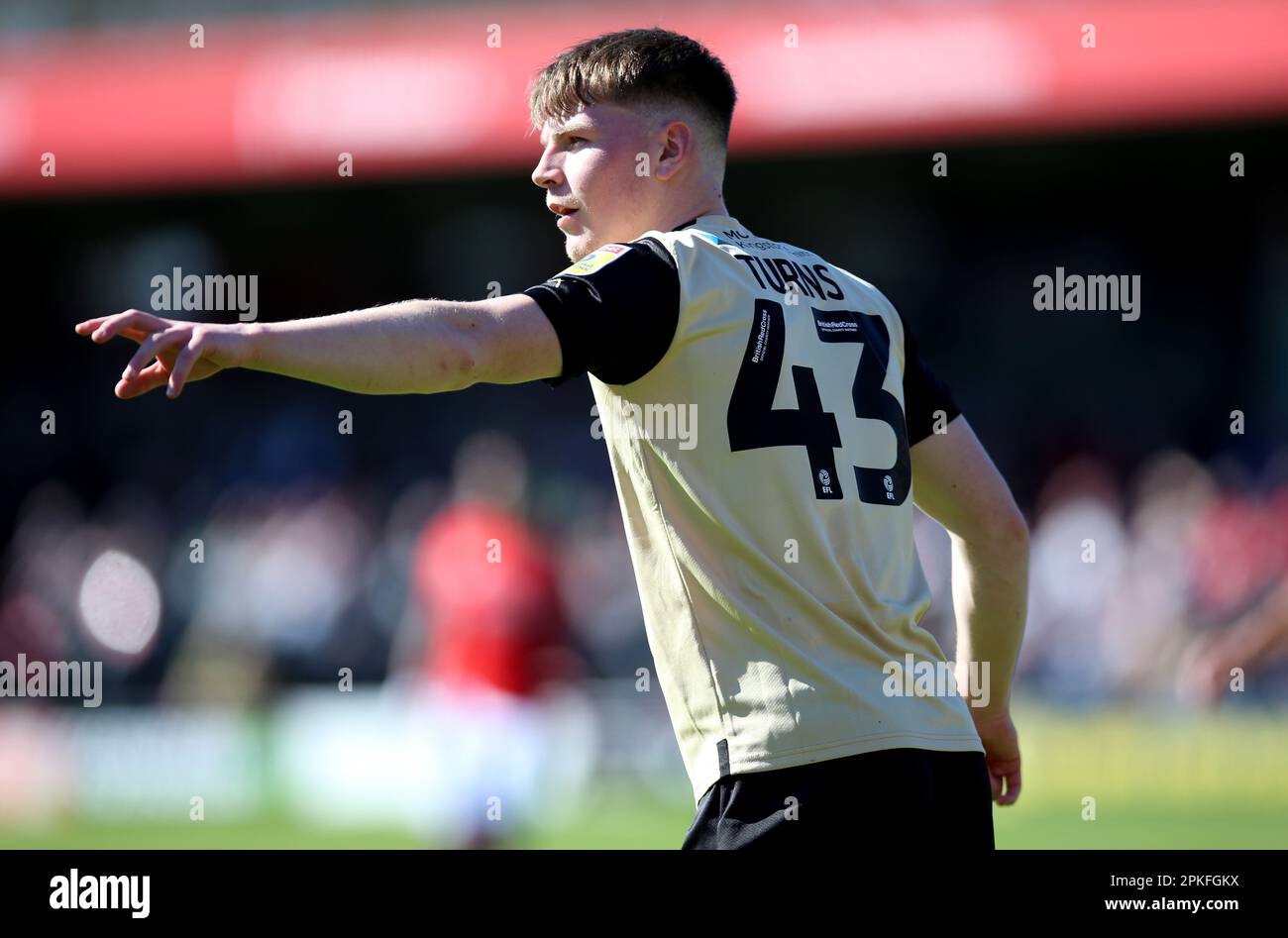 Leyton Orient’s Ed Turns gestures during the Sky Bet League One match ...