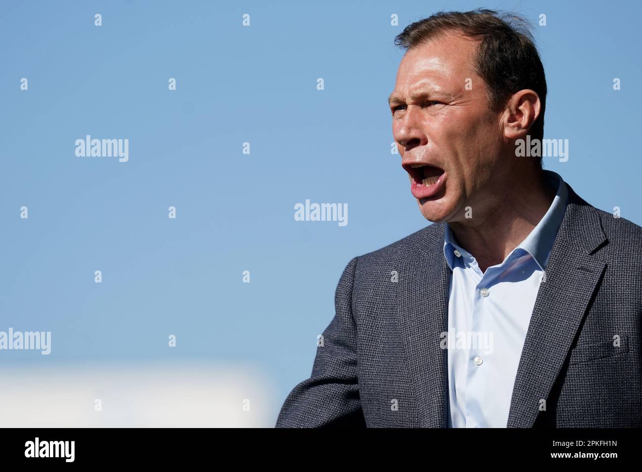 Forest Green Rovers manager Duncan Ferguson on the touchline during the ...