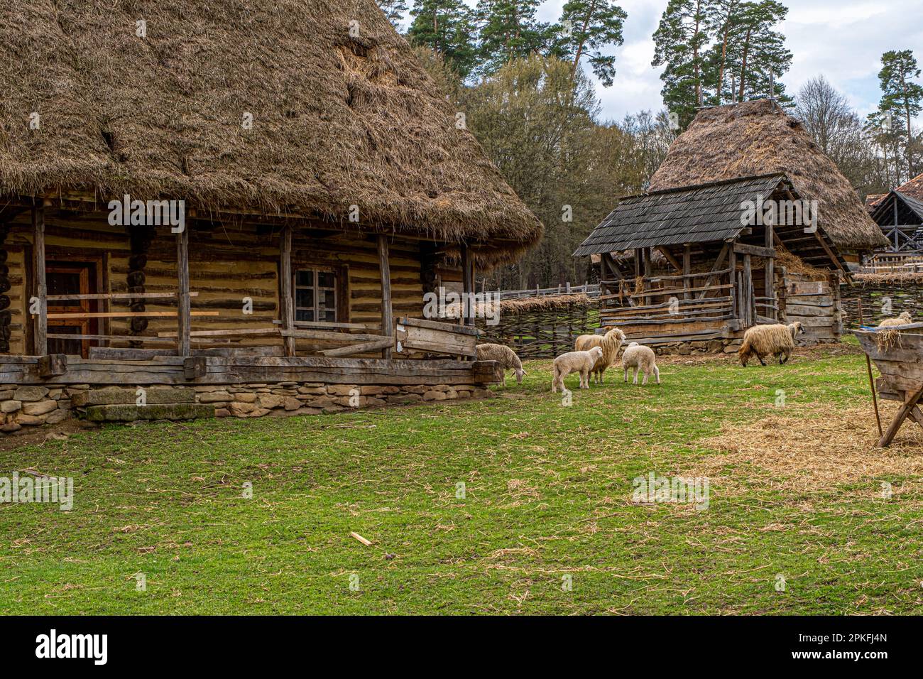 Wonderful rural scene of Romanian traditional house Stock Photo - Alamy