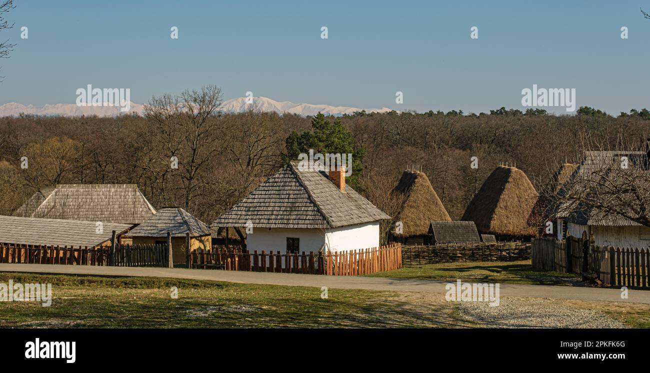 Wonderful rural scene of Romanian traditional house Stock Photo - Alamy