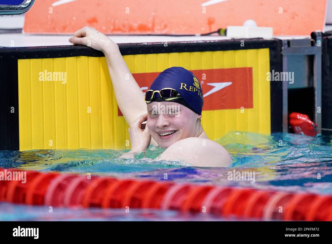 Repton’s Holly Marshall smiles after winning the Women’s 200m ...
