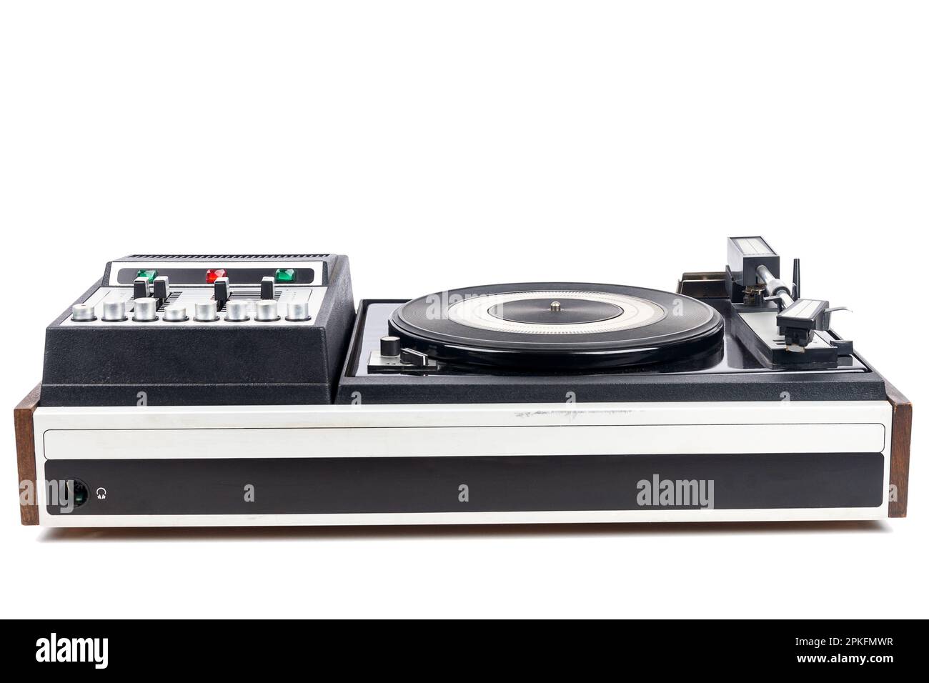 Vintage turntable record player isolated on white background Stock ...