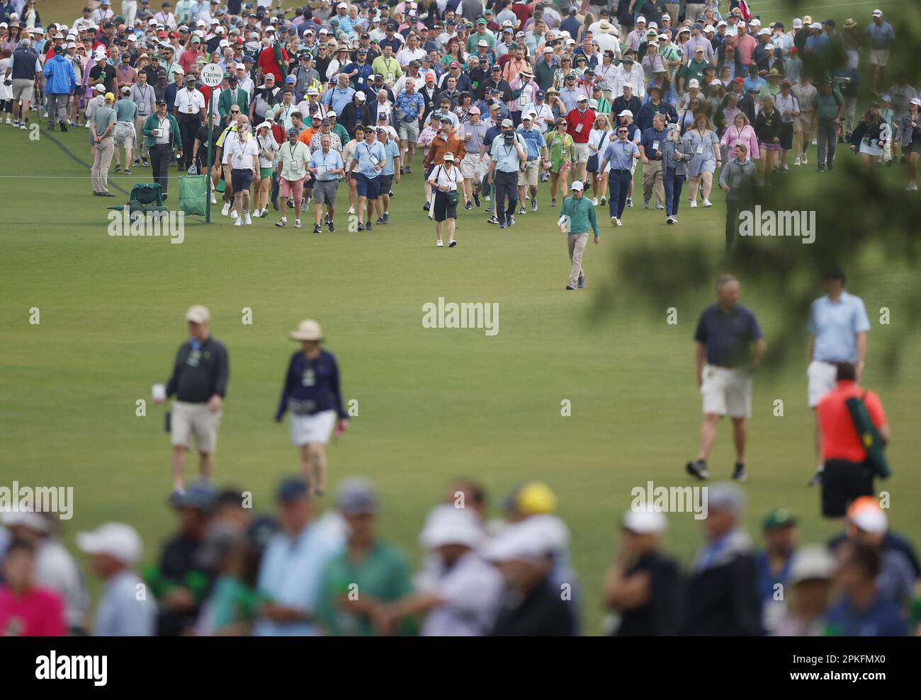 Augusta, United States. 07th Apr, 2023. Patrons move in waves when ...