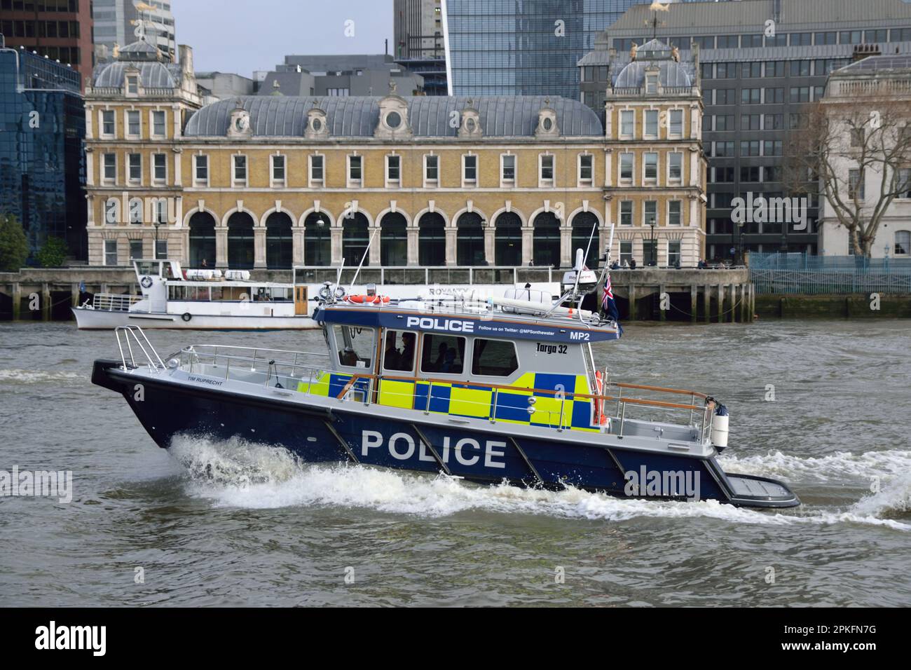 Metropolitan Police Marine Policing Unit boat TIM RUPRECHT patrolling ...