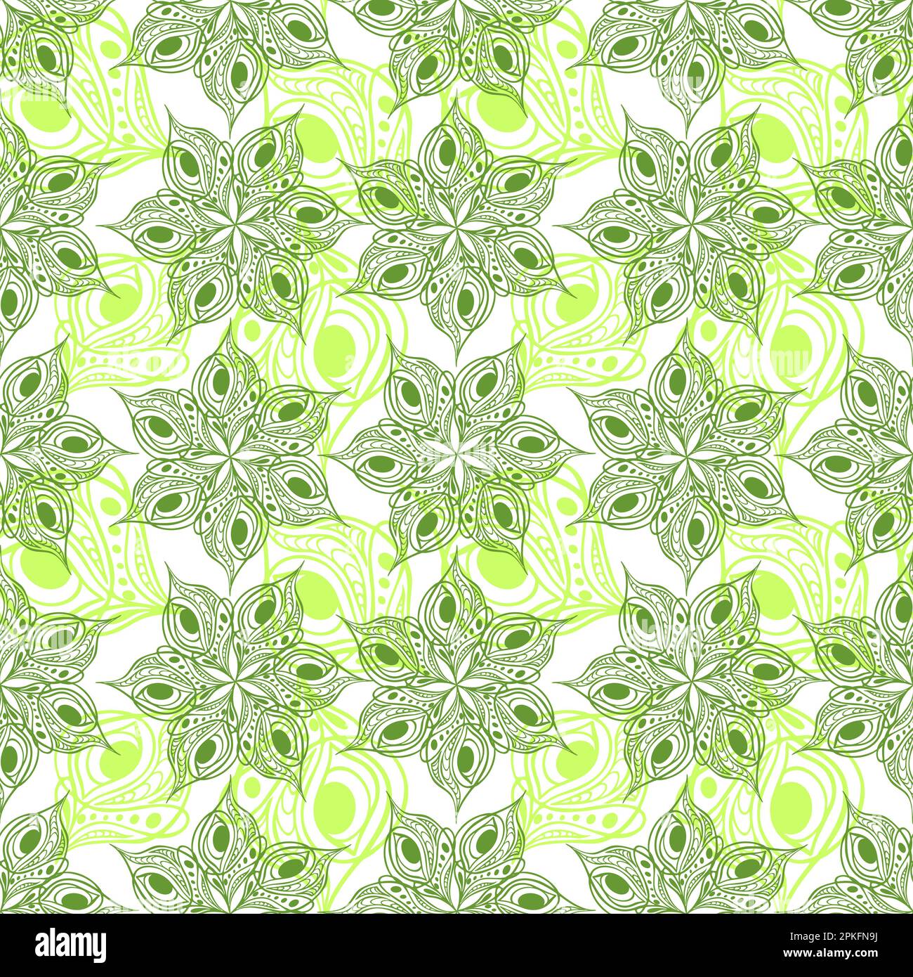 seamless pattern of abstract olive green graphic elements on white ...